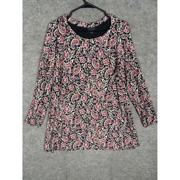 J. Jill | Tops | J Jill Wear Ever Collection Paisley Print Long Sleeve ...